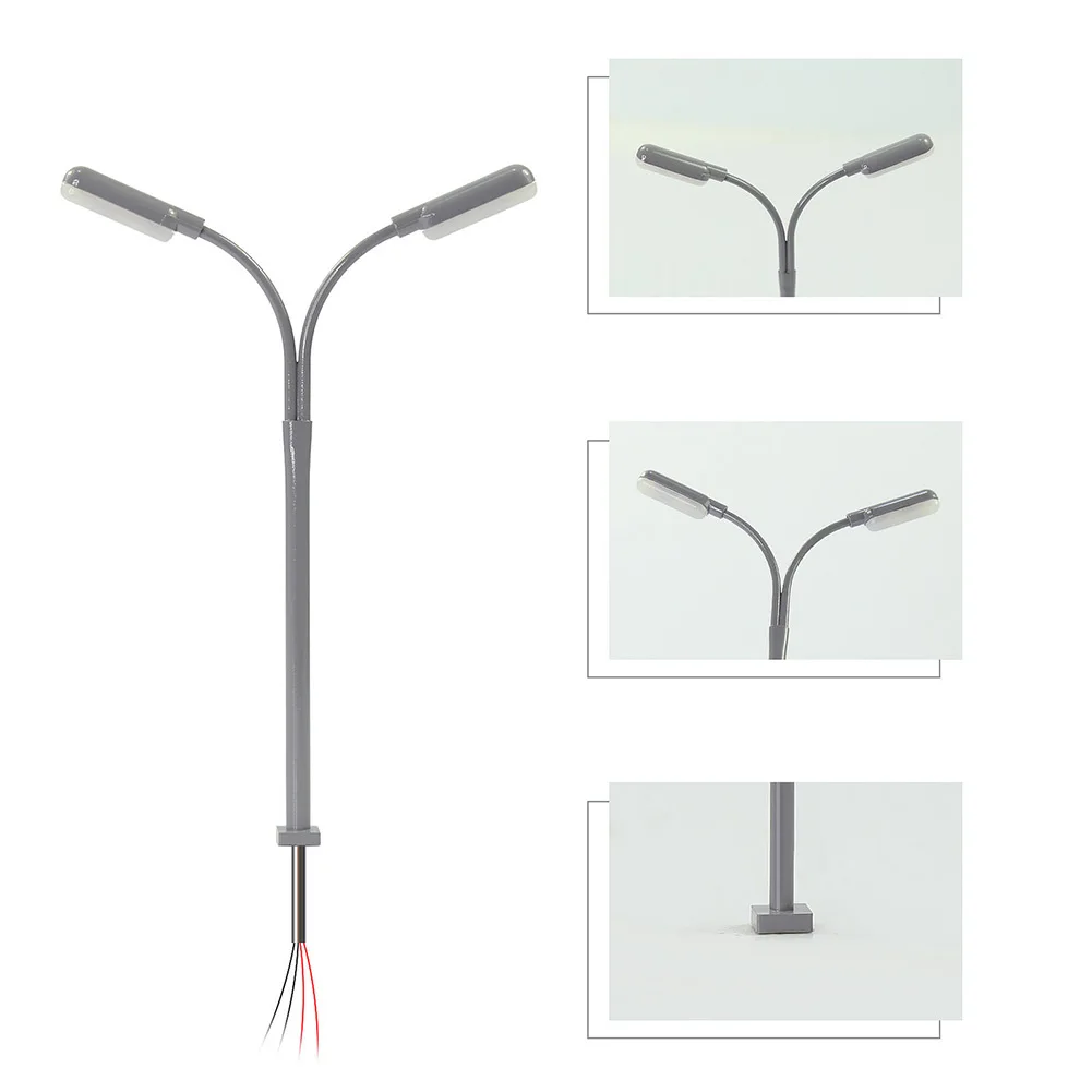 5Pcs-Model-Platform-Light-With-LED-Street-Lamp-Gauge-N-Light-Model ...
