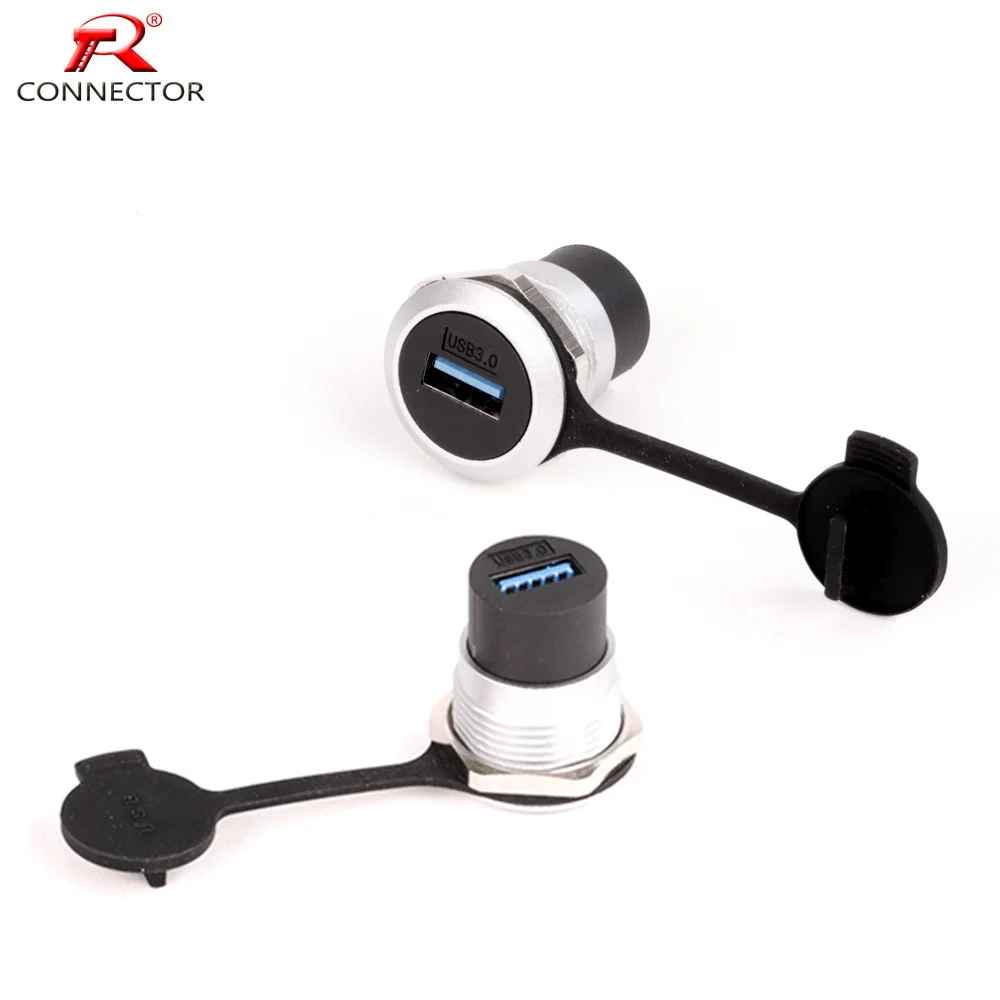 10PCS-Waterproof-USB-3-0-Connector-Panel-Mount-Chassis-Connector ...