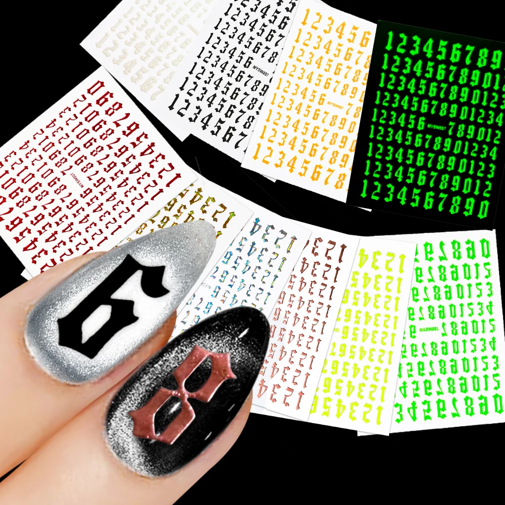 3D-Numbers-Letter-Design-Nail-Art-Sticker-Self-Adhesive-Decal-Slider ...