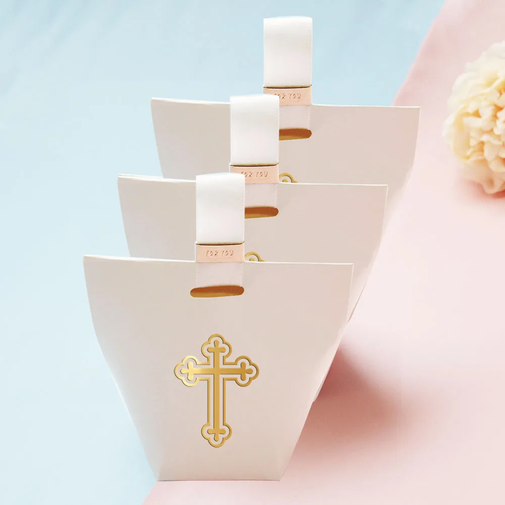 Elegant-White-Candy-Boxes-with-Gold-Foil-Cross-Pack-of-10-Perfect-for ...
