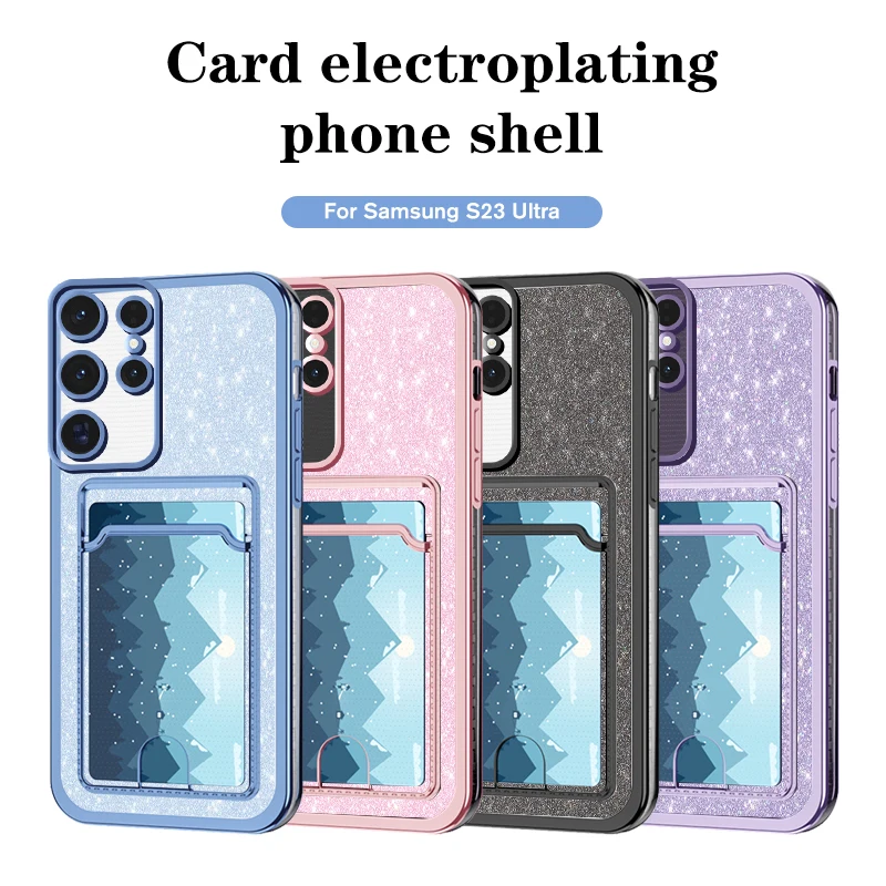 For-Samsung-Galaxy-S23-Ultra-Transparent-Card-Slot-Shell-Shockproof ...