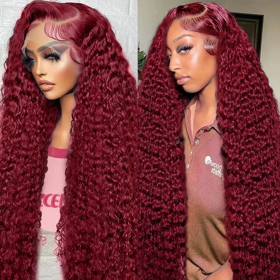 250-Density-Deep-Wave-99J-Burgundy-13x4-Human-Hair-Lace-Frontal-Wigs ...