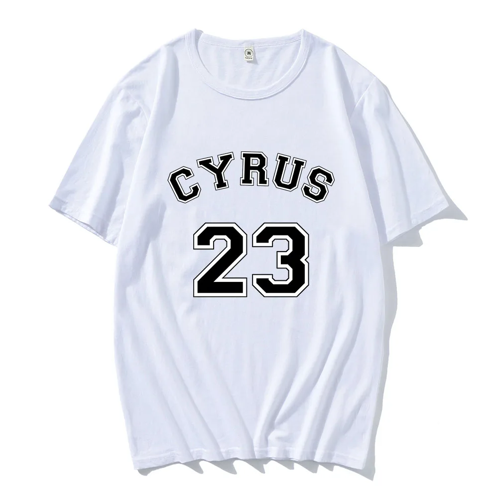 Miley Cyrus T-shirt Football Number 23 Tee-shirt Hip Hop Graphic ...