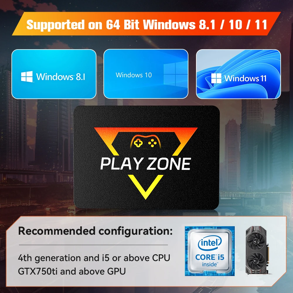 Play Zone 1T Game SSD for PS5/PS4/PS3/PS2/Switch/Xbox/WIIU 80+Emulators Launchbox＆Retrobat ...