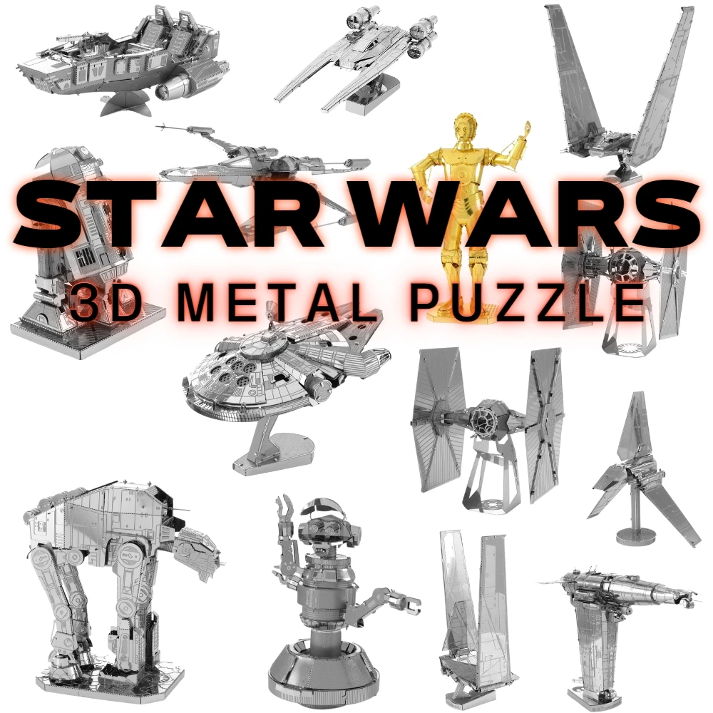 3d metal puzzle starwars atat atst brinquedos diy nave espacial ...