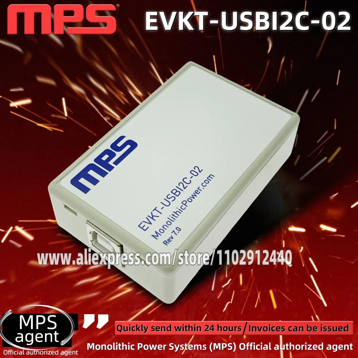 1 개/몫 EVKT-USBI2C-02 USB MPS I2C PMBus MPS 디버거 프로그래밍 버너 새로운 오리지널 스팟 재고 ...