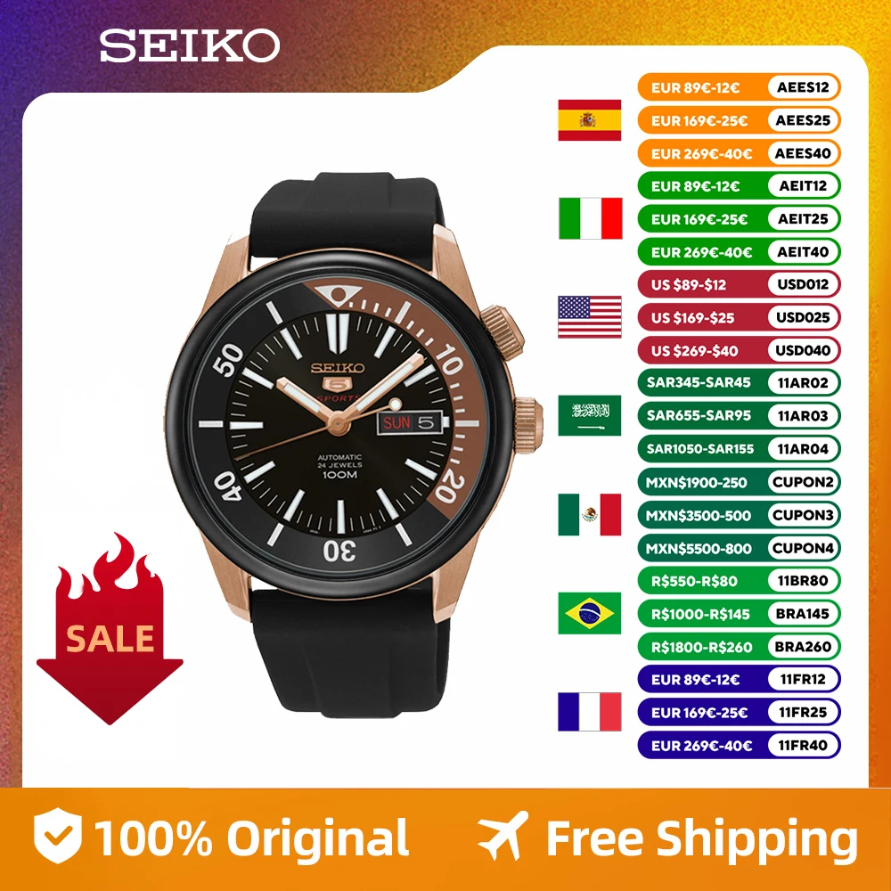 Seiko-5-Original-Japan-Automatic-Watch-10Bar-Waterproof-Luminous-Sports ...