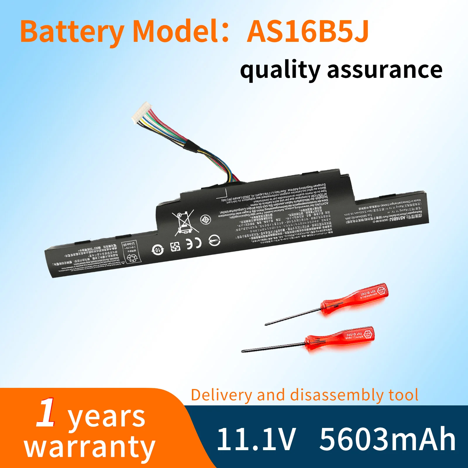 AS16B5J AS16B8J Laptop Battery For Acer Aspire F15 F5-573G E15 E5-575G ...