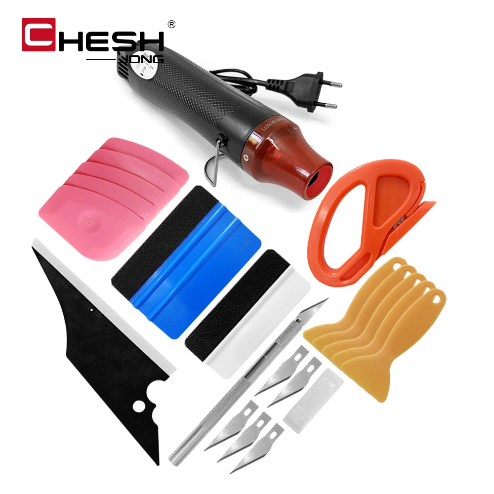 Car-Squeegee-Tool-Kit-Scraper-Cutter-Vehicle-Heatgun-Vinyl-Wrap-Window ...
