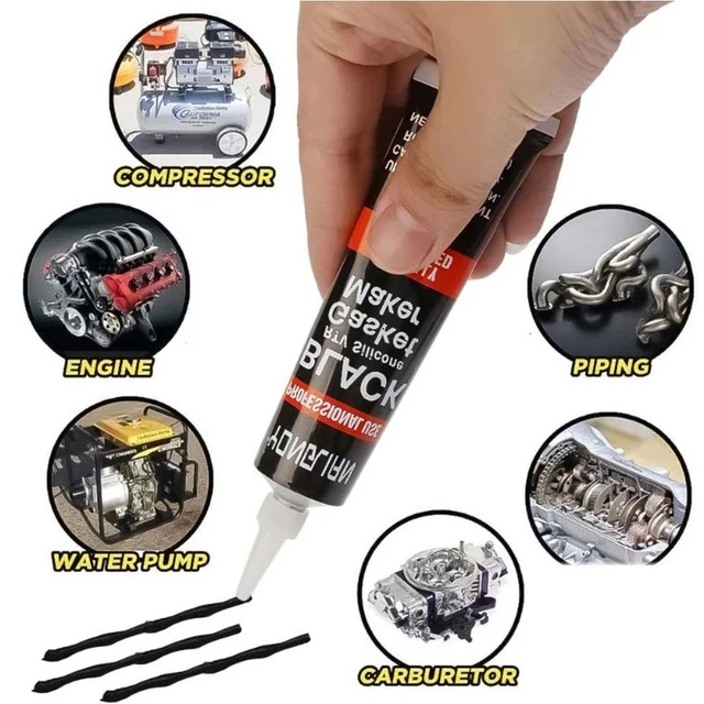 RTV Silicone Gasket Maker Black Hi-Temp Sealant Oil, 48% OFF