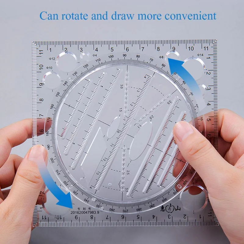 Multifunction-Rotatable-Drawing-Template-Art-Design-Construction ...