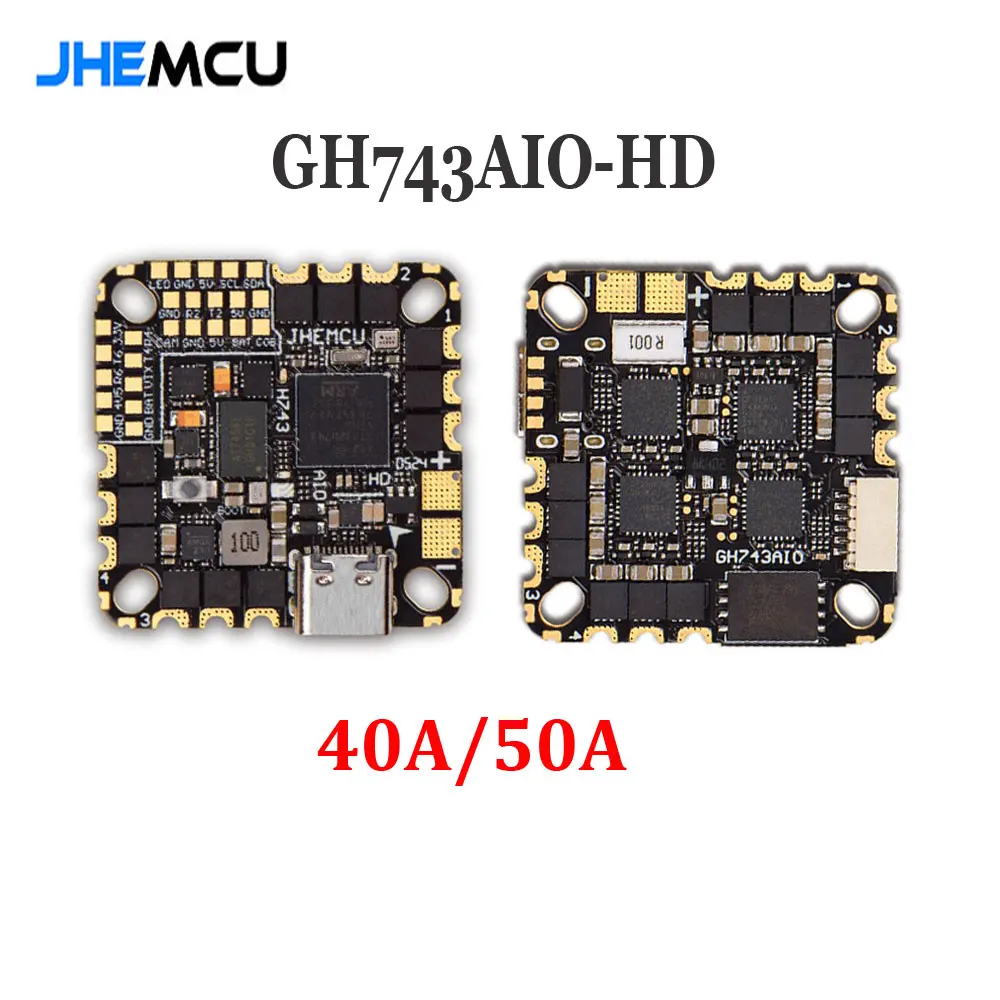 JHEMCU-GH743AIO-HD-Flight-Controller-ICM-42688-AM32-40A-50A-3-6S-4in1 ...