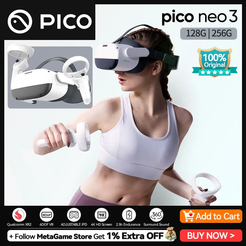 Pico Neo 3 VR 헤드셋, 메타버스 및 스트림 게임용, 올인원 가상 현실 헤드셋, 3D VR 안경, 4K 디스플레이| | - AliExpress