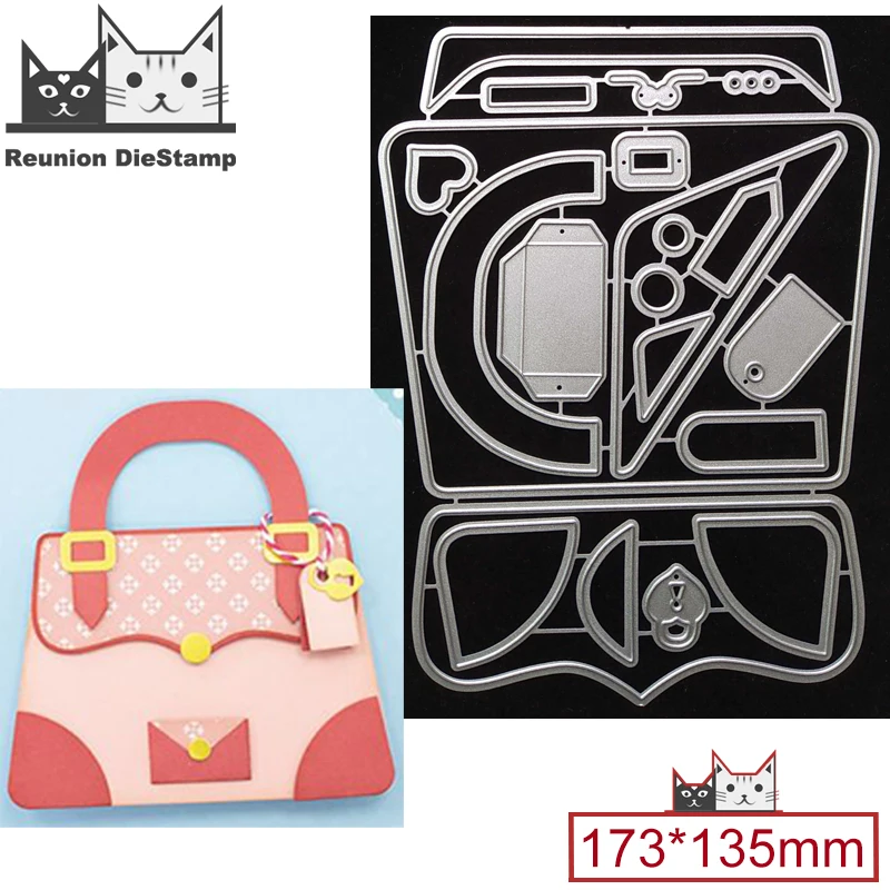 Lady's Handbags Women Bag Cutting Dies Scrapbooking Embossing DIY Card ...