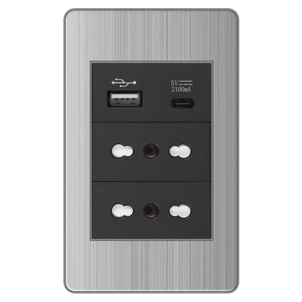 SRAN Italy Chile Standard Usb wall socket dual usb charging port 5v 2 ...