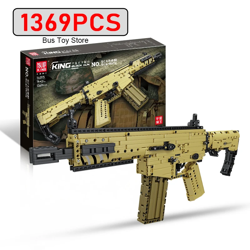 Mould-King-14015-SCAR-Rifle-WW2-Military-Real-Weapon-Guns-Building ...