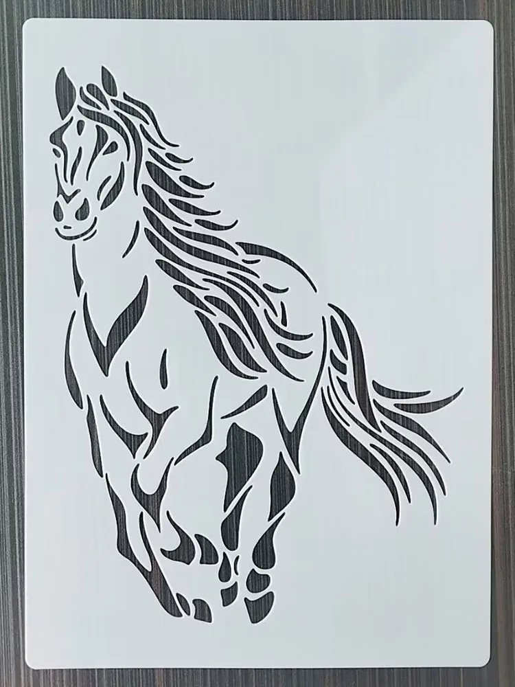 21-29Cm-A-Running-Horse-Template-DIY-Layering-Stencils-Wall-Painting ...