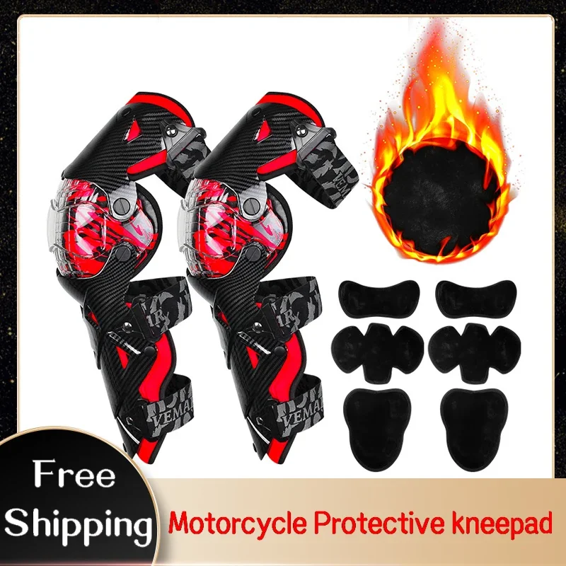 Motorcycle-Knee-Pads-Safety-Protection-Motocross-Equipment-Scooter-Leg ...