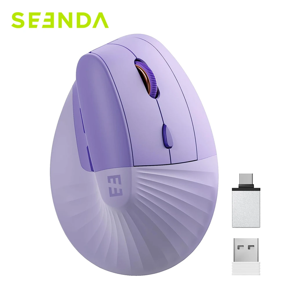 Seenda-Lift-Vertical-Ergonomic-Mouse-Type-C-Rechargeable-Wireless-Mouse ...