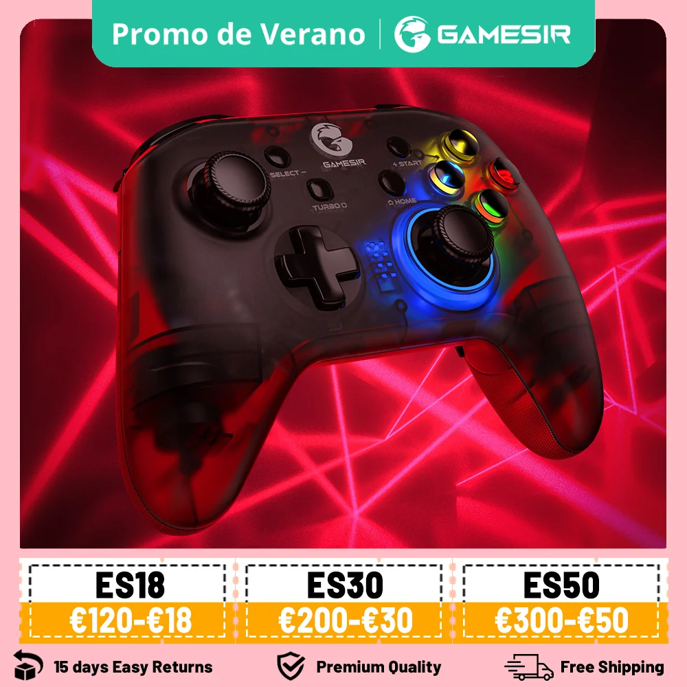 GameSir mando de juego inalámbrico T4 Pro con Bluetooth, mando Dual ...