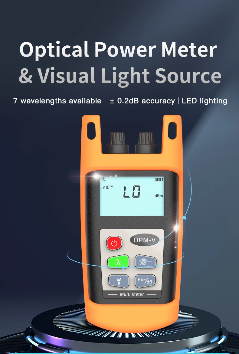 Optical Power Meter with VFL, 10MW, 7 Wavelengths of Fiber, Multi Meter ...