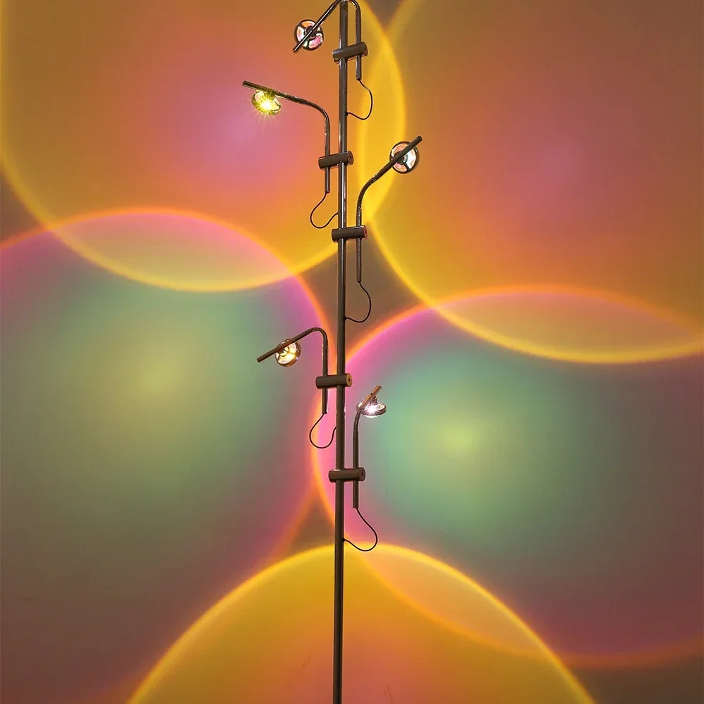 Modern Led Floor Lamp Sunset Projection Led Light Standing Sunset Floor ...