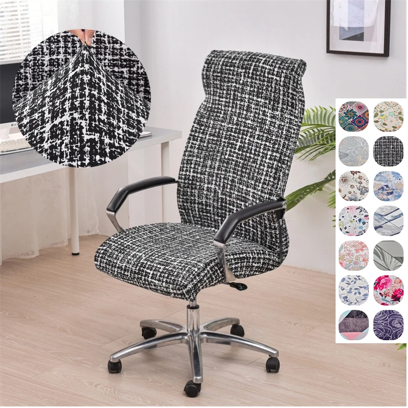 Geometric-Office-Computer-Chair-Cover-Floral-Printed-Office-Chair ...