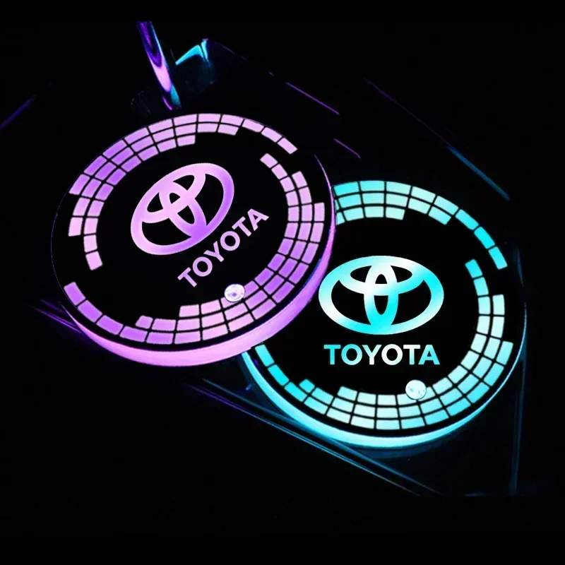 Car-LED-Coaster-Light-Water-Cup-Bottle-Holder-Interior-Mat-for-Toyota ...