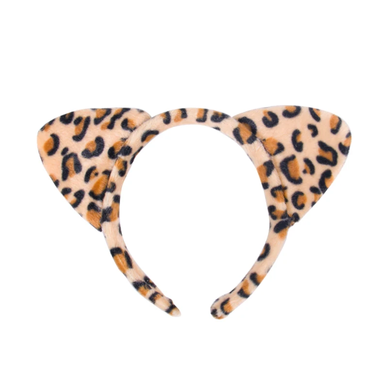 Diadema con orejas de cuerno de animales, jirafa, cebra, tigre, mono ...