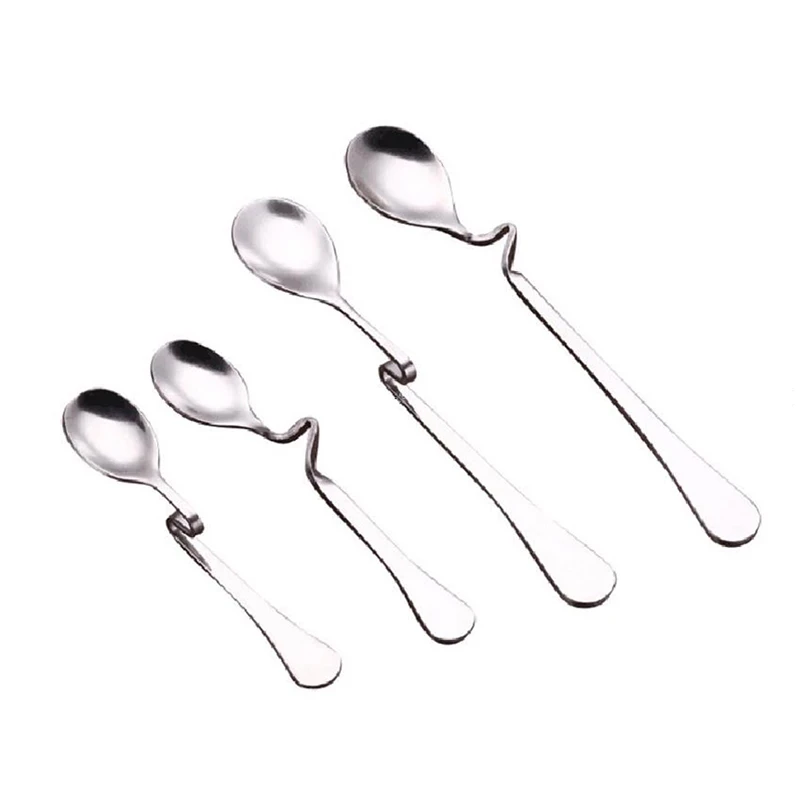 1PC Stainless Steel Suspensible Long Handled Spoons Seasoning Ladle ...
