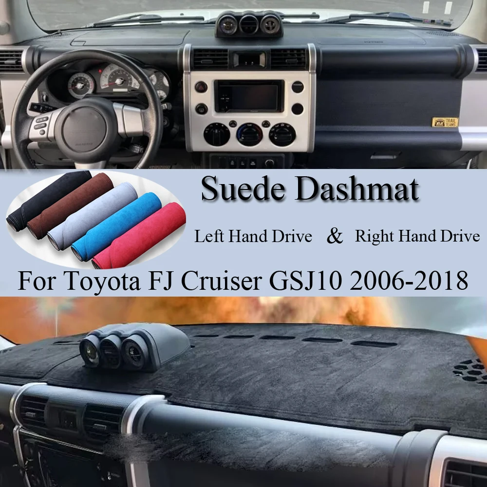 For-Toyota-FJ-Cruiser-2006-2007-2018-GSJ10-Suede-Leather-Dashmat-Dash ...
