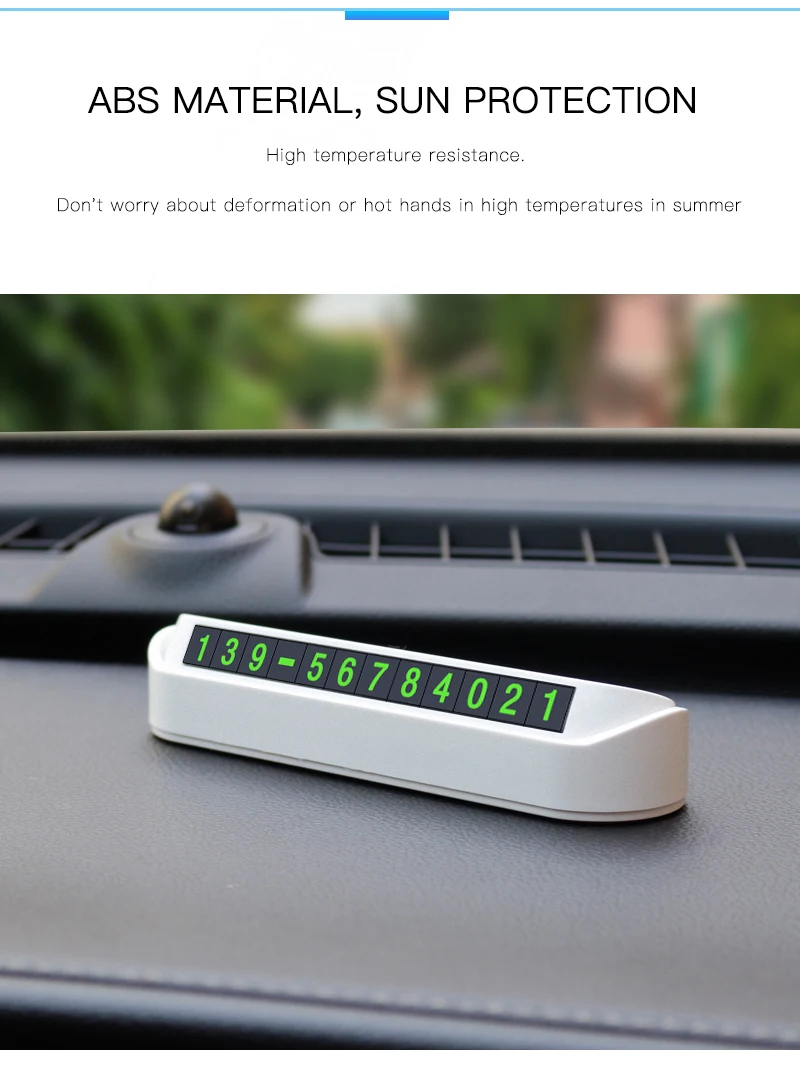 Car Temporary Parking Phone Number Card Plate Telephone Number Car Park ...