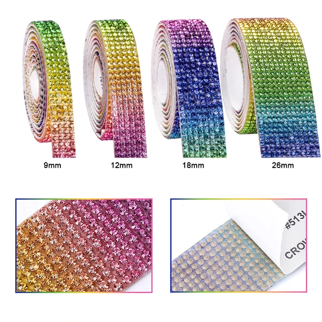 Self Adhesive Crystal Rhinestone Diamond Ribbon Glitter Rhinestones ...