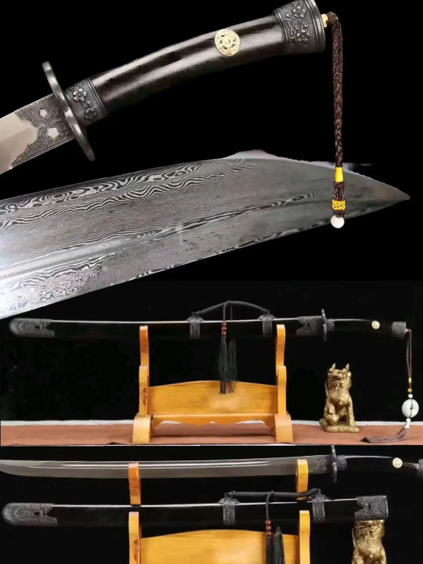 Unique-Chinese-Kungfu-Yanling-Battle-Sword-Crank-Real-Multi-Folded ...