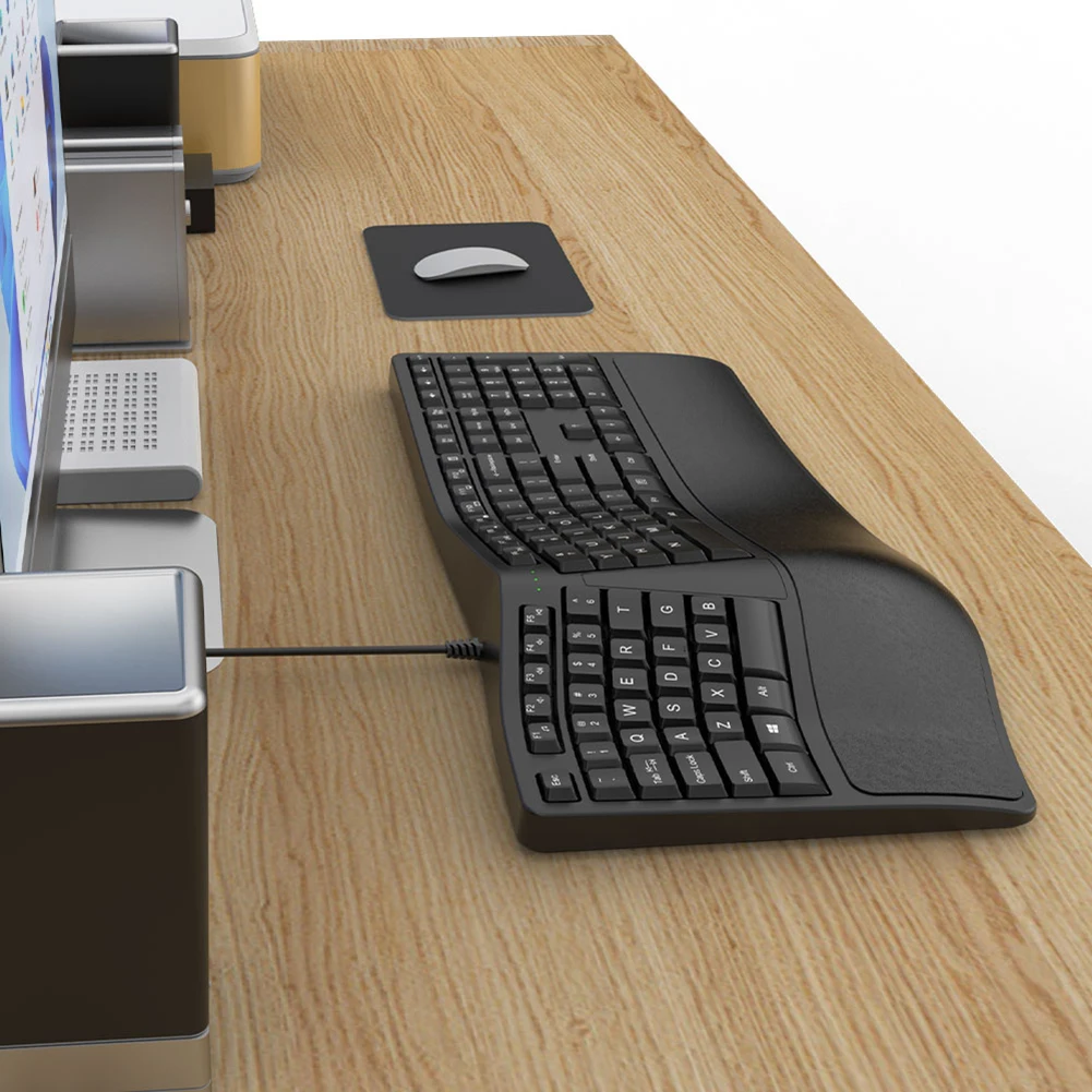 K9-Ergonomic-Keyboard-with-Wrist-Rest-Split-Keyboard-110-Keys-Gaming ...