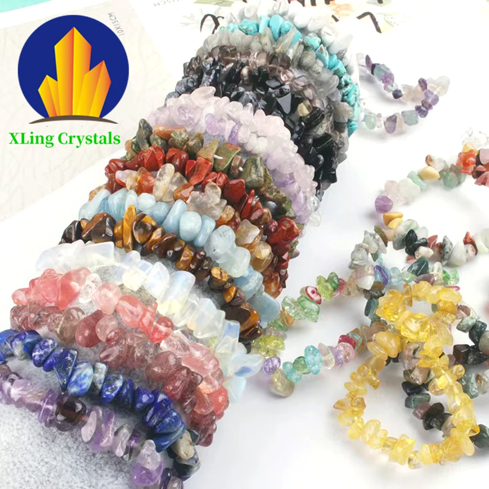 Natural-Crystal-Irregular-Chip-Stone-Bracelet-Beads-Energy-Stone ...