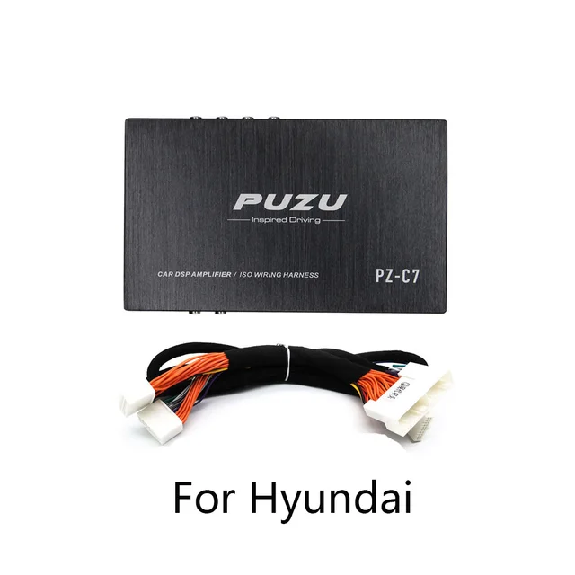PUZU PZ-C7 wiring harness 4X150W Car DSP Amplifier Car Radio Sound Upgrade Digital Audio Signal ...
