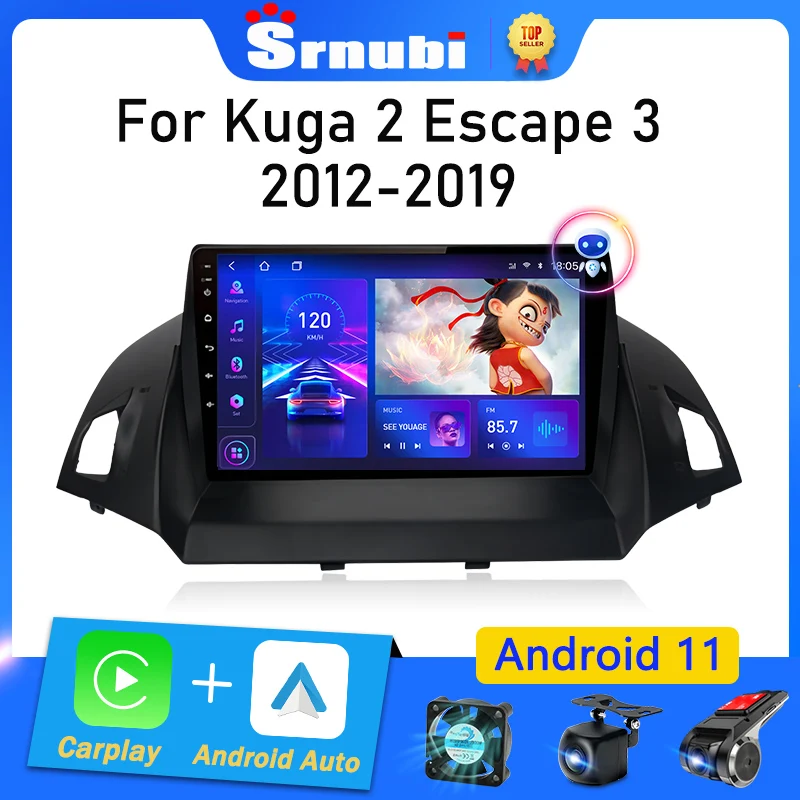Srnubi-Radio-con-GPS-para-coche-reproductor-Multimedia-con-Android-11-2-Din-Carplay-unidad ...