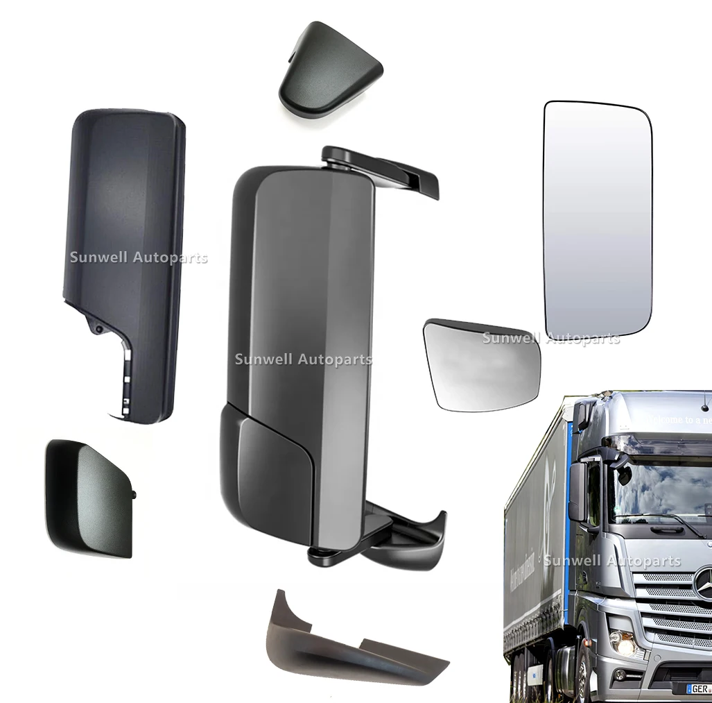 For-Mercedes-Benz-Actros-MP4-Side-Rearview-Mirror-Lens-Glass-With ...