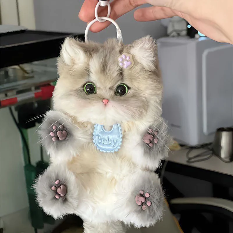 DIY Twisty Stick Cat Pendant Kit Handmade Cute Keychain Material ...