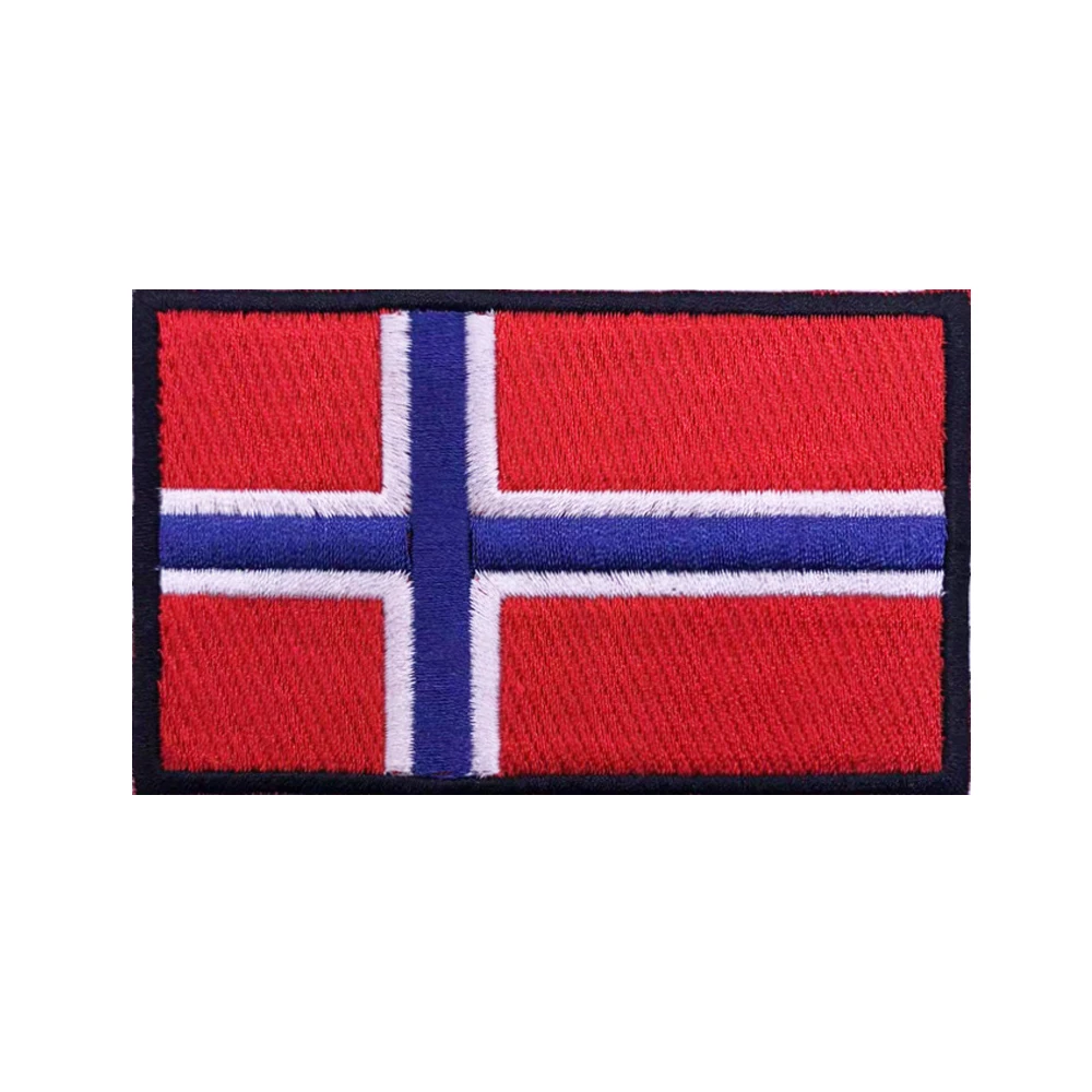 Norwegian-flag-Norway-Patches-Armband-Embroidered-Patch-Hook-Loop-Iron-On-Embroidery-Badge ...