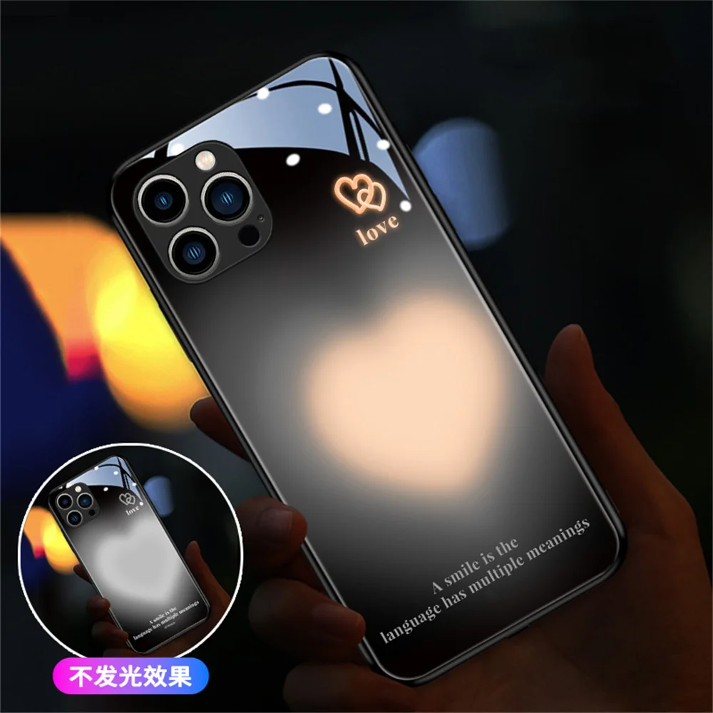 So-Cute-Heart-Design-Smart-Voice-Controlled-LED-Light-Phone-Case-For ...