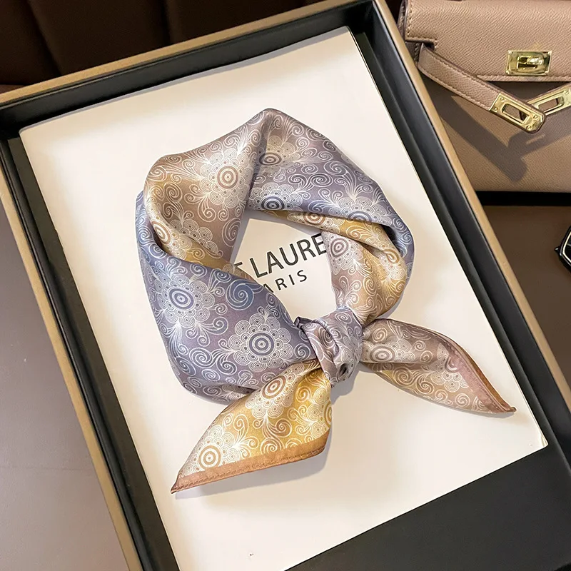 Design-100-Real-Silk-Scarf-Women-Square-Wrap-Small-Luxury-Brand ...
