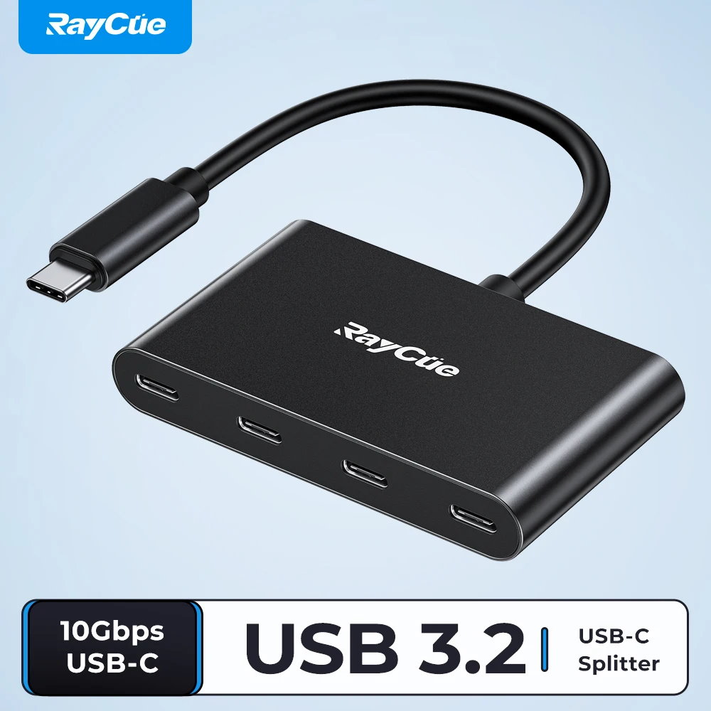 RayCue-4-Ports-USB-C-Hub-10Gbps-Multiport-USB-3-2-Adapter-Extensor-USB ...