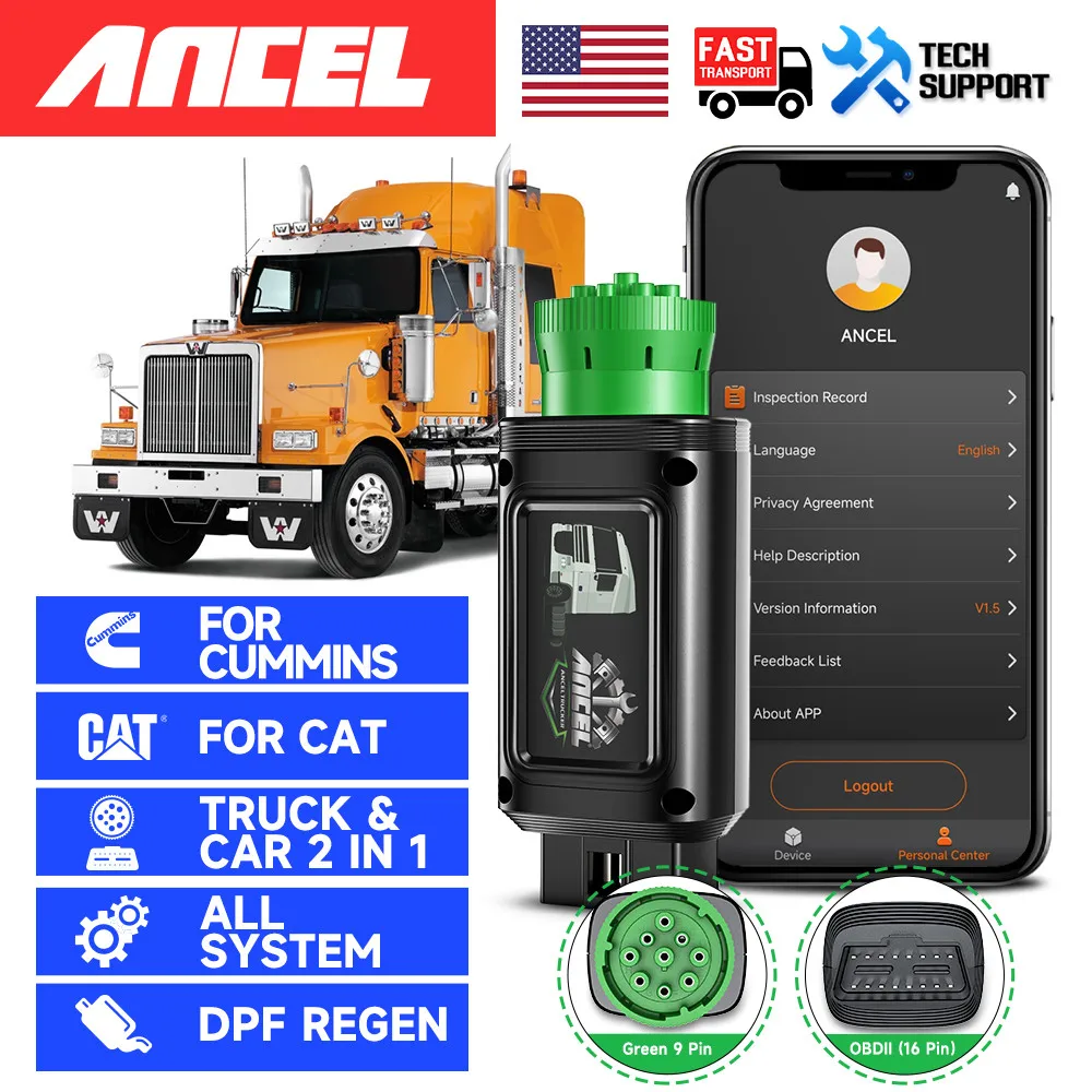 ANCEL-HD100-Bluetooth-Diesel-Heavy-Duty-Truck-Scanner-All-System-for ...