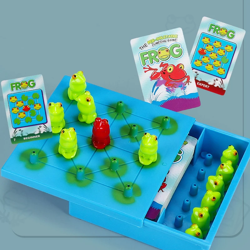 Frog-Checkers-Kids-Logic-Game-Jumping-Frog-Checkers-Strategy-Board-Game ...
