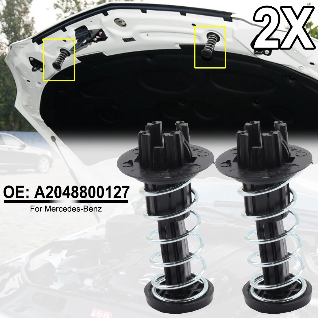 2x For Mercedes-Benz W204 W212 S212 A207 C207 W222 R231 X204 Hood ...