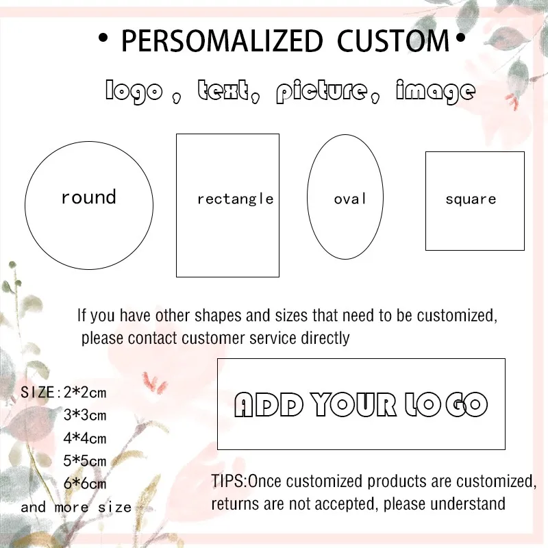 100pcs DIY Round Square stickers custom label DIY wedding party ...