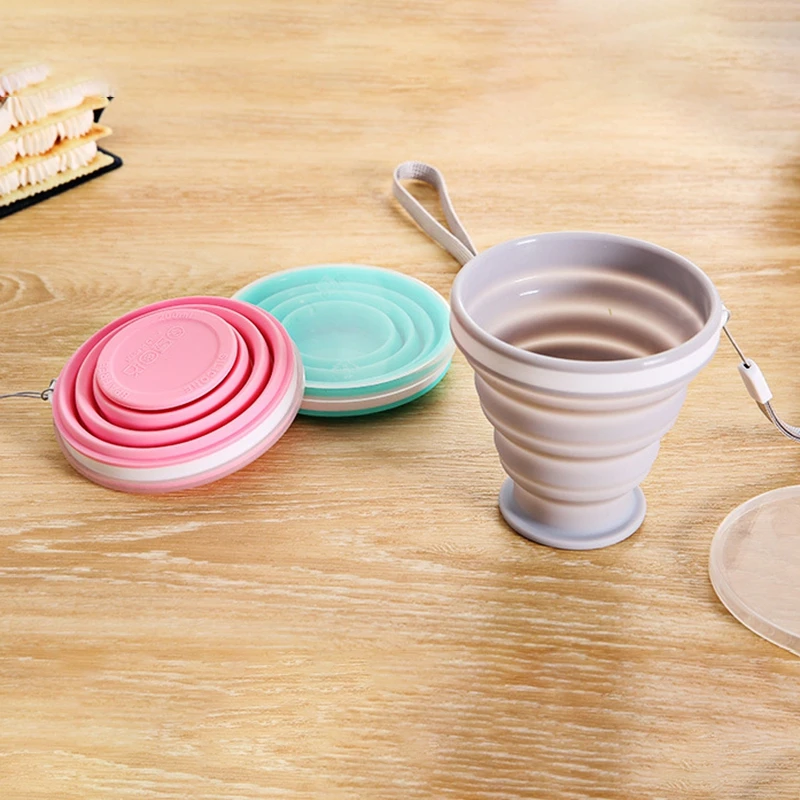 Collapsible Mug 2-Pack Collapsible Silicone Cups 180ML - Foldable ...