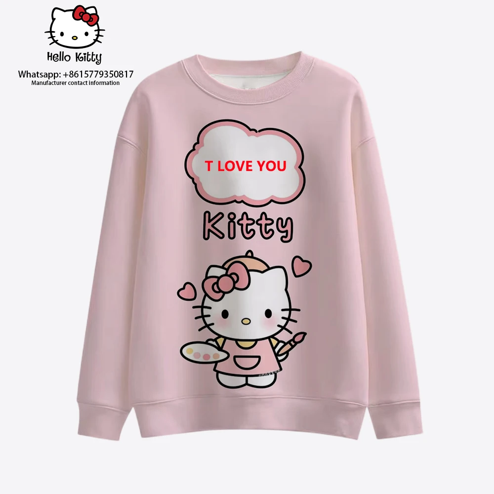 Sanrio-su-ter-de-cuello-redondo-de-Hello-Kitty-para-ni-a-su-ter-de ...